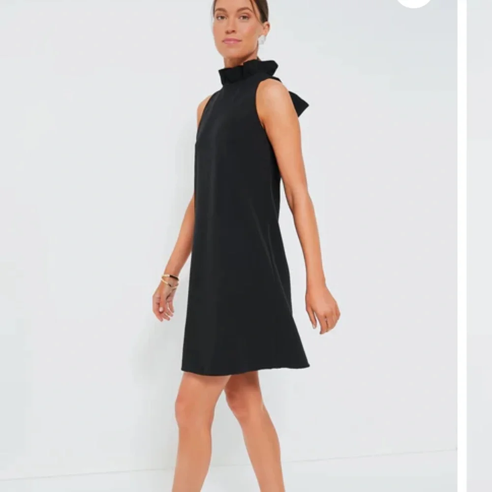 Tuckernuck | Dresses | Tuckernuck Black Ruffle Neck Mini Dress | Poshmark